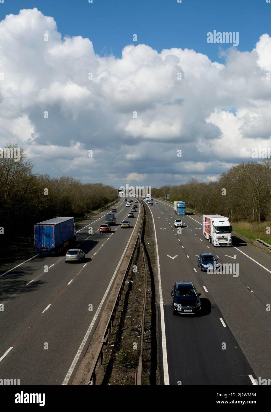 M6 motorway, Warwickshire, England, UK Stock Photo - Alamy