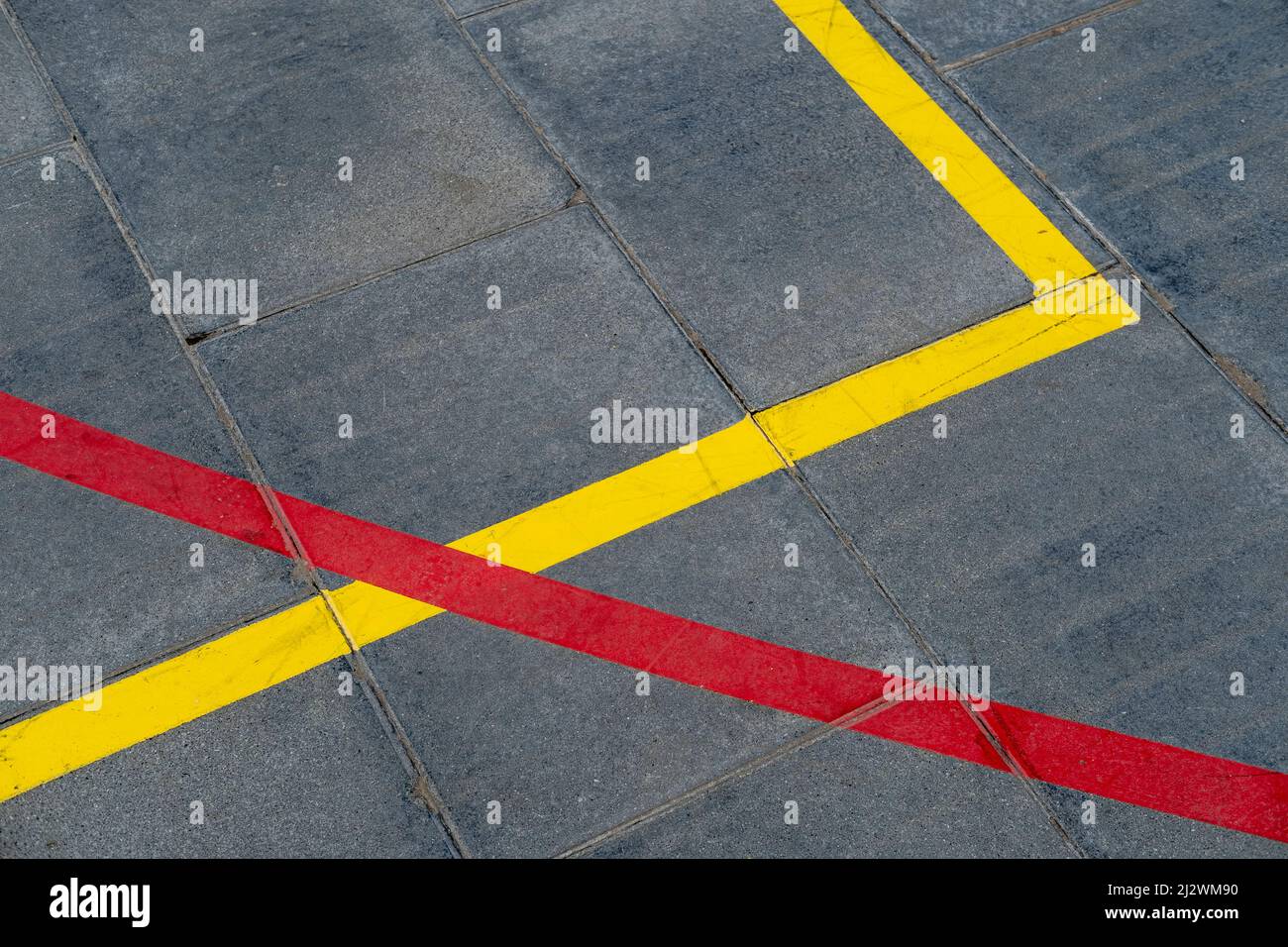 lines on the ground marking a sports field Stock Photo - Alamy