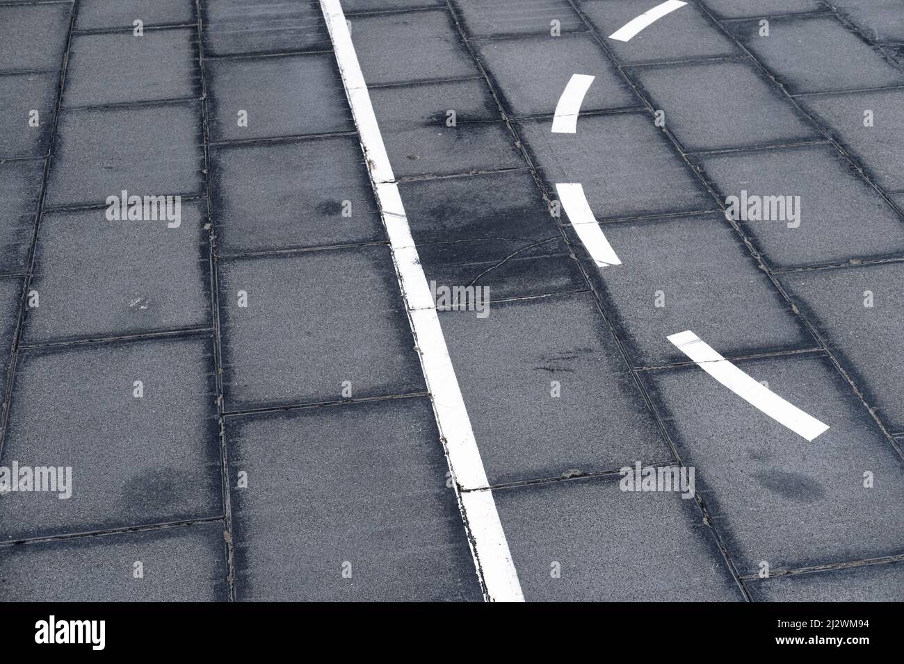 lines on the ground marking a sports field Stock Photo - Alamy