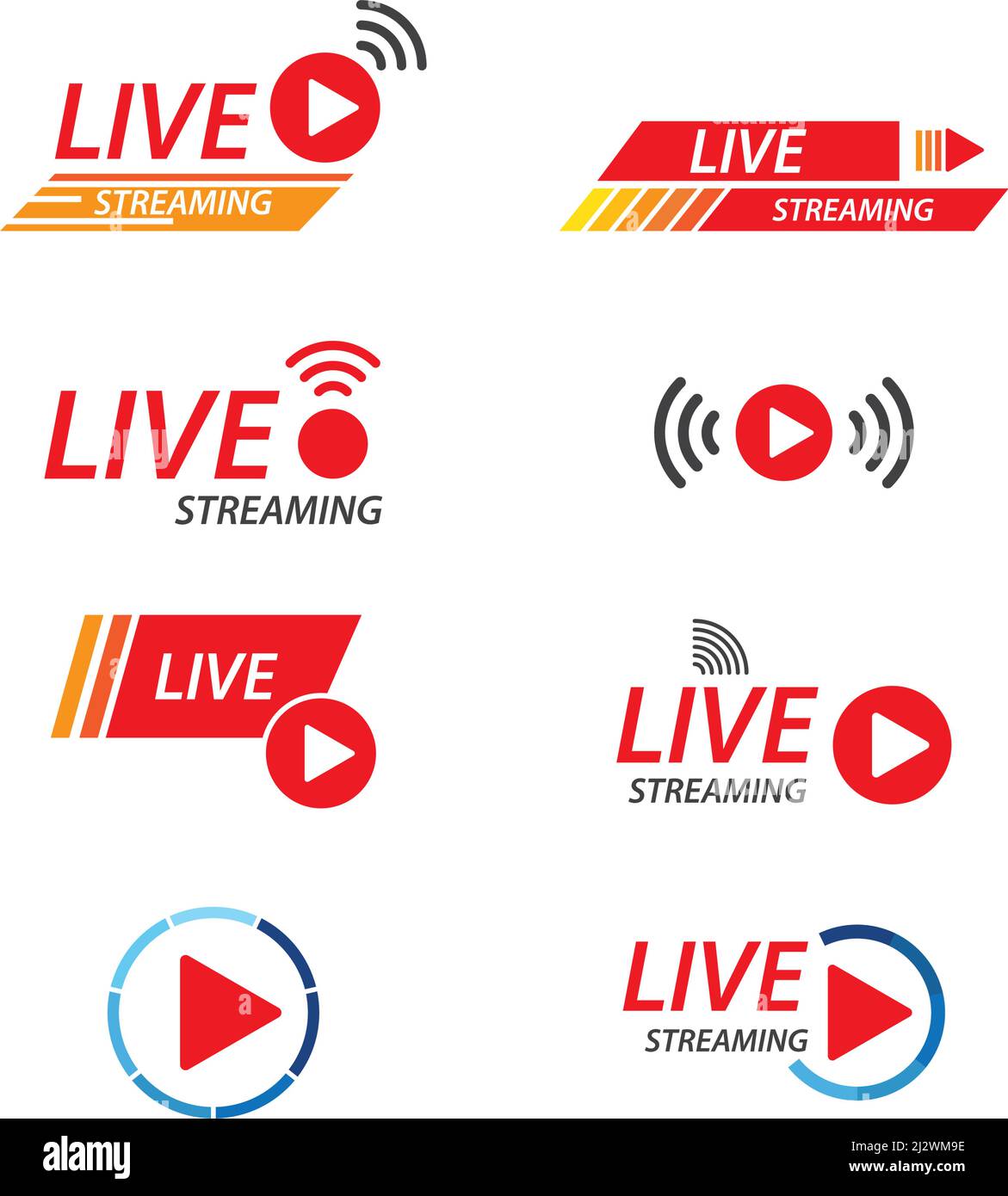 Live streaming play logo icon vector template Stock Vector Image & Art ...