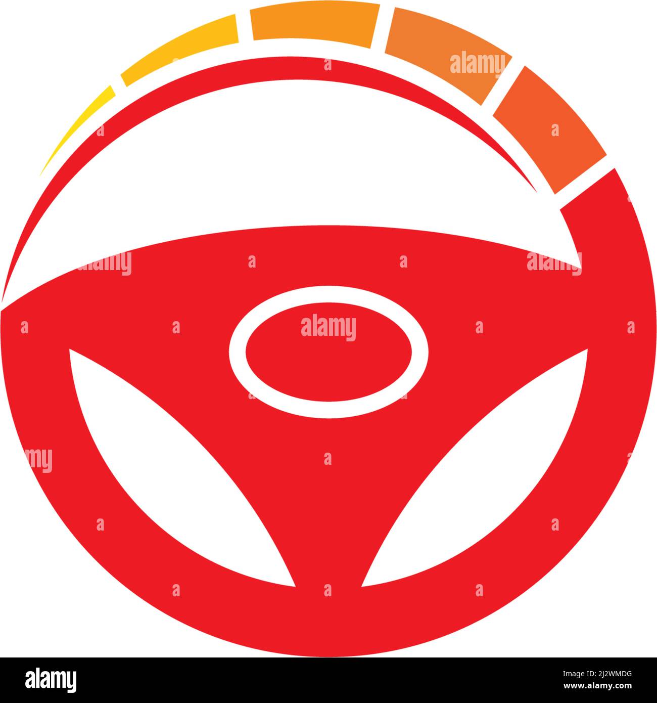 Steering wheel logo vector flat design Stock Vector Image & Art - Alamy