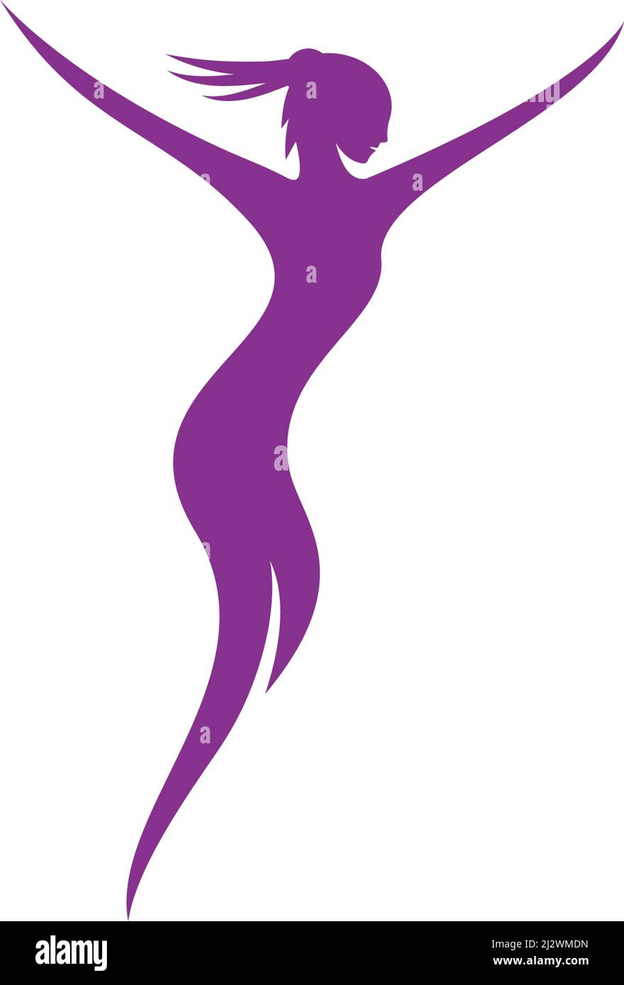 Woman logo illustration vector template Stock Vector Image & Art - Alamy