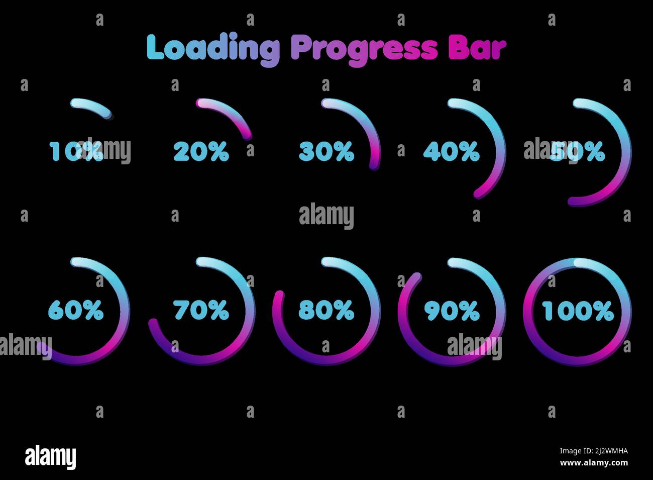 Loading Progress Bar. Circle loading or progress percentage Stock ...