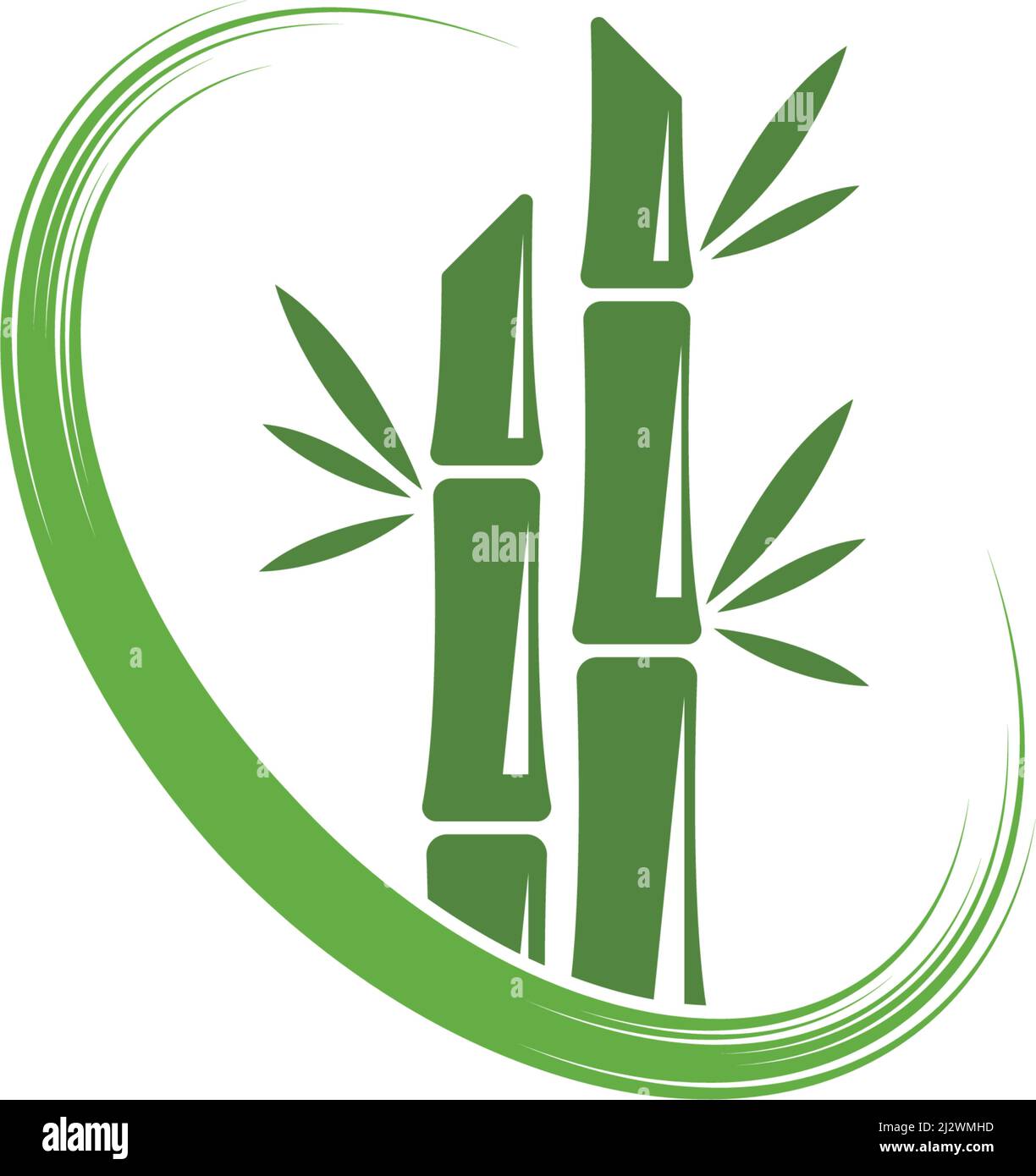 Bamboo tree logo ilustration vector template Stock Vector Image & Art ...