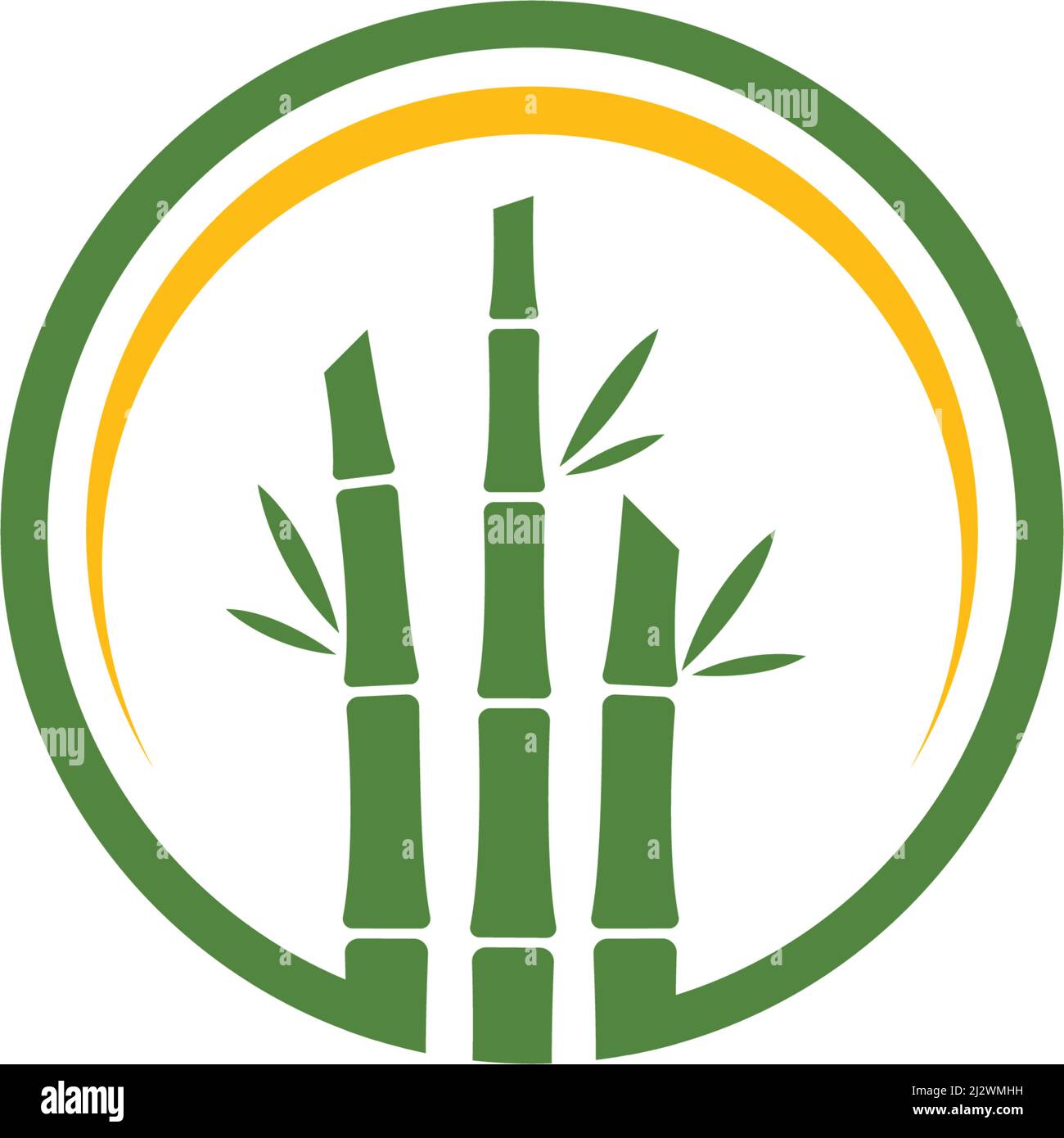 Bamboo tree logo ilustration vector template Stock Vector Image & Art ...