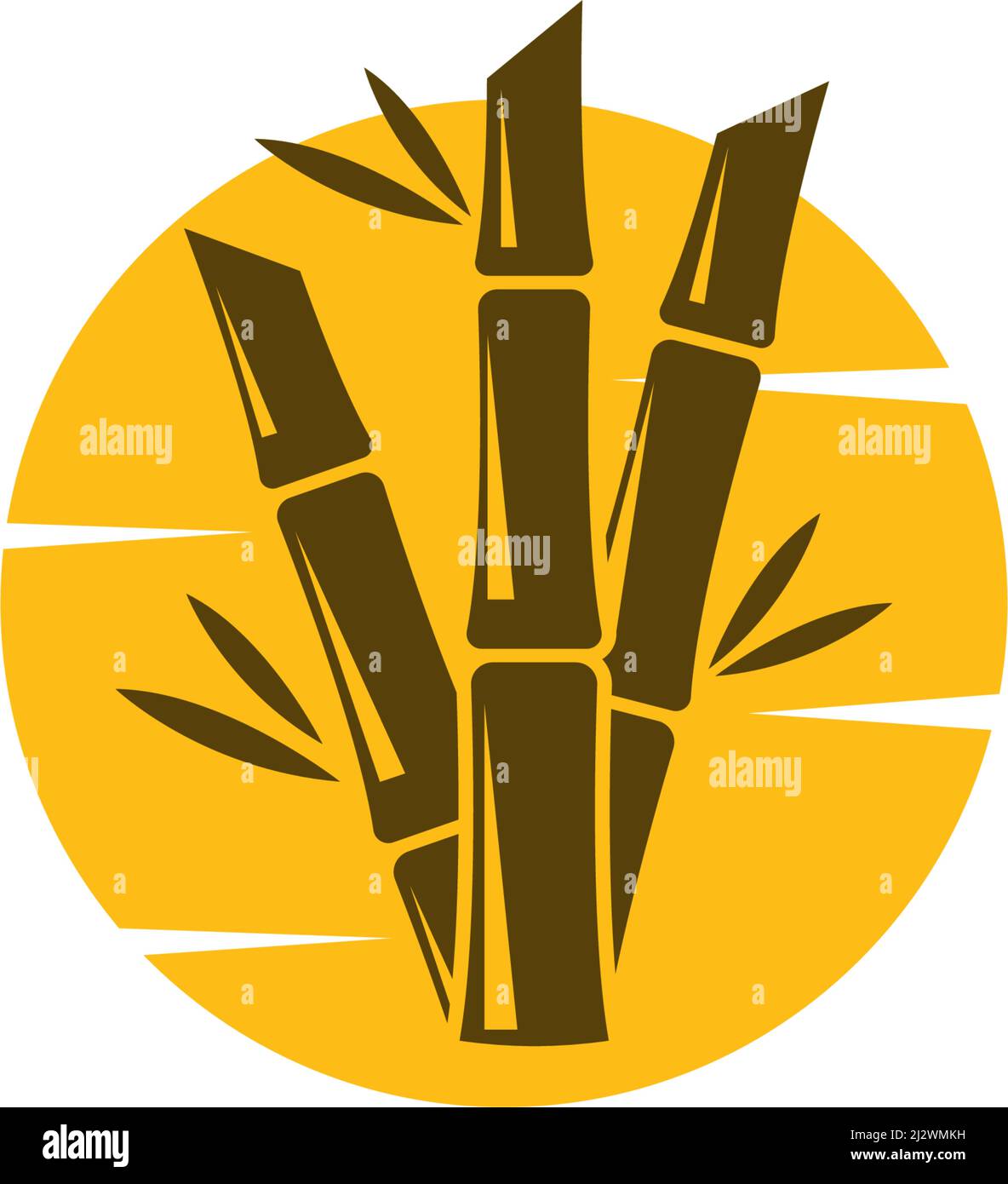 Bamboo tree logo ilustration vector template Stock Vector Image & Art ...