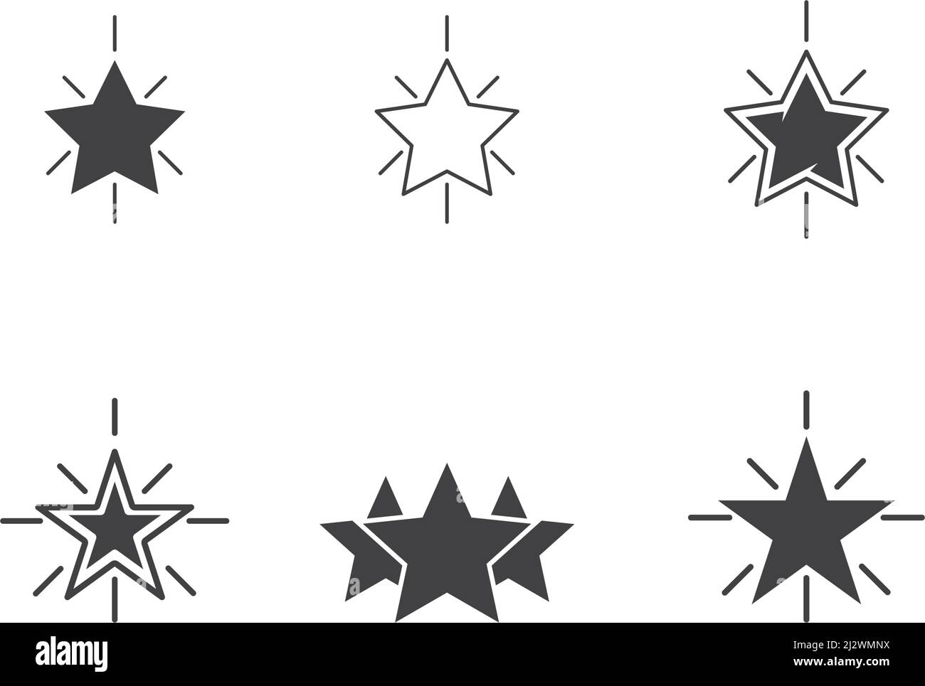 Rising stars vector logo comet with tail vector hi-res stock ...