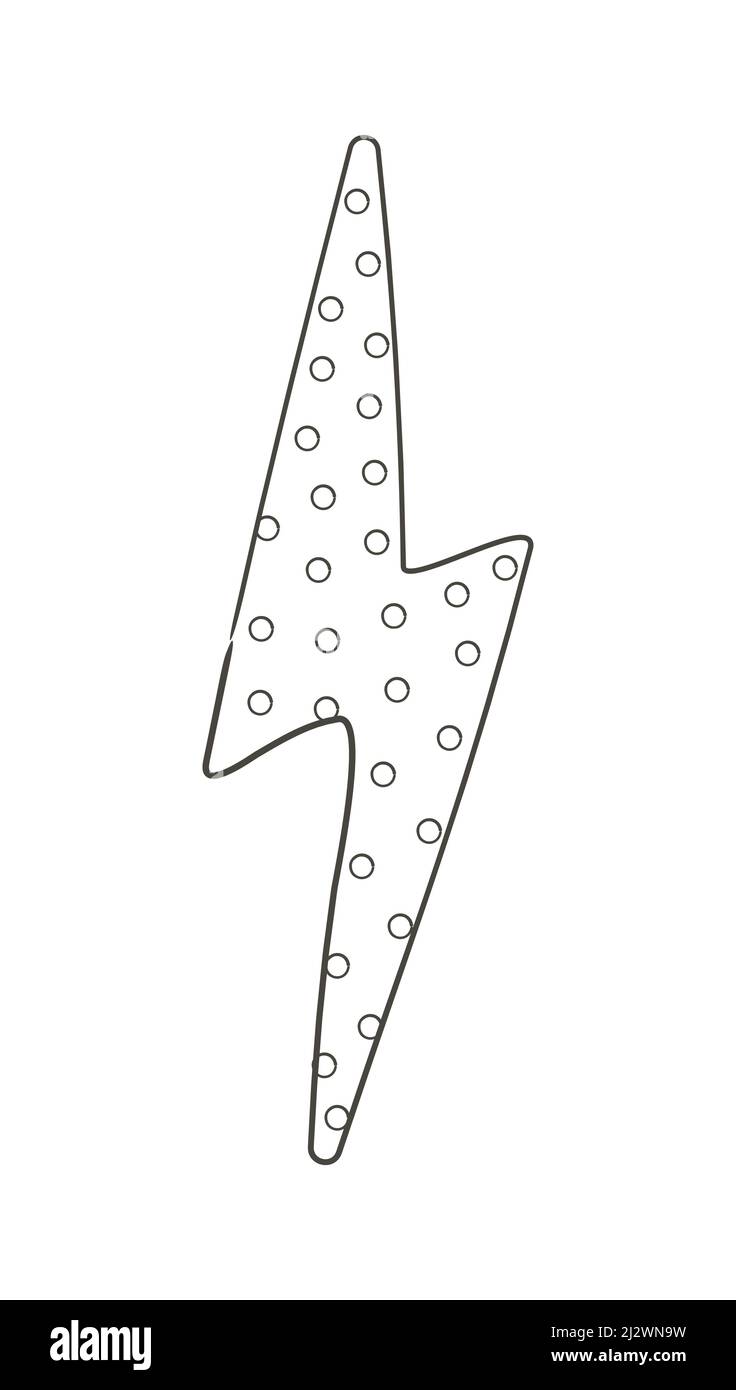 Lightning Bolt Coloring Page