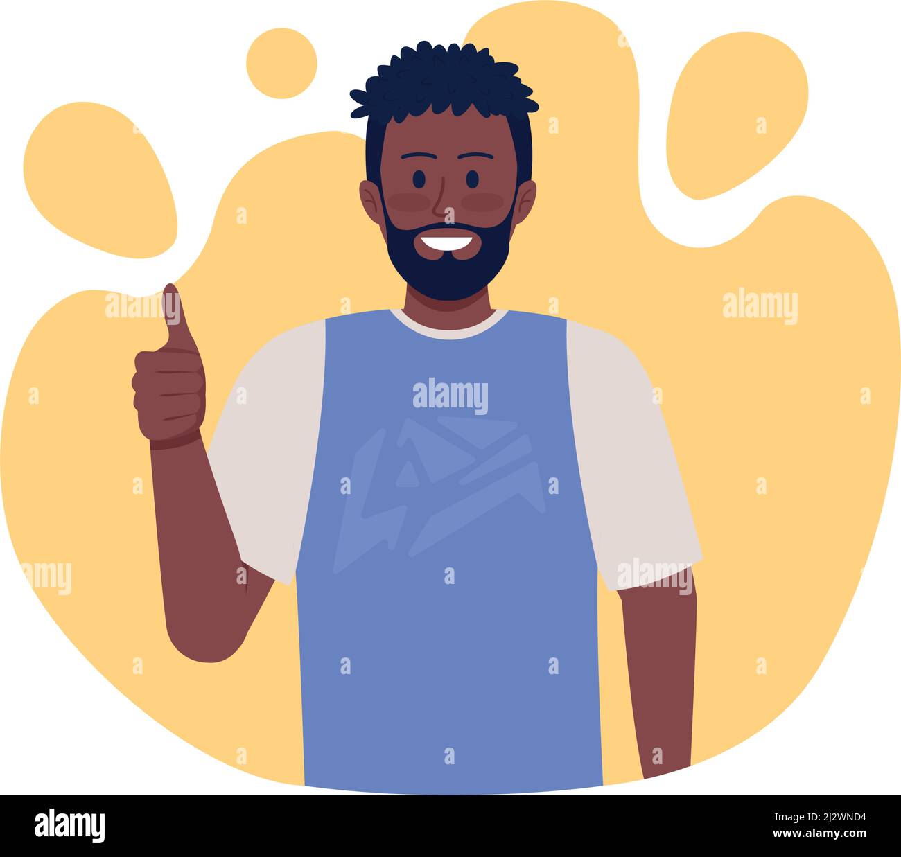 Thumbs up 2D vector isolated illustration Stock Vector Image & Art - Alamy