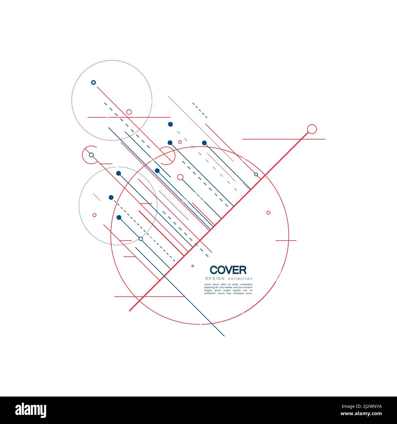 Circles connect graphic background. Technological vector design with ...