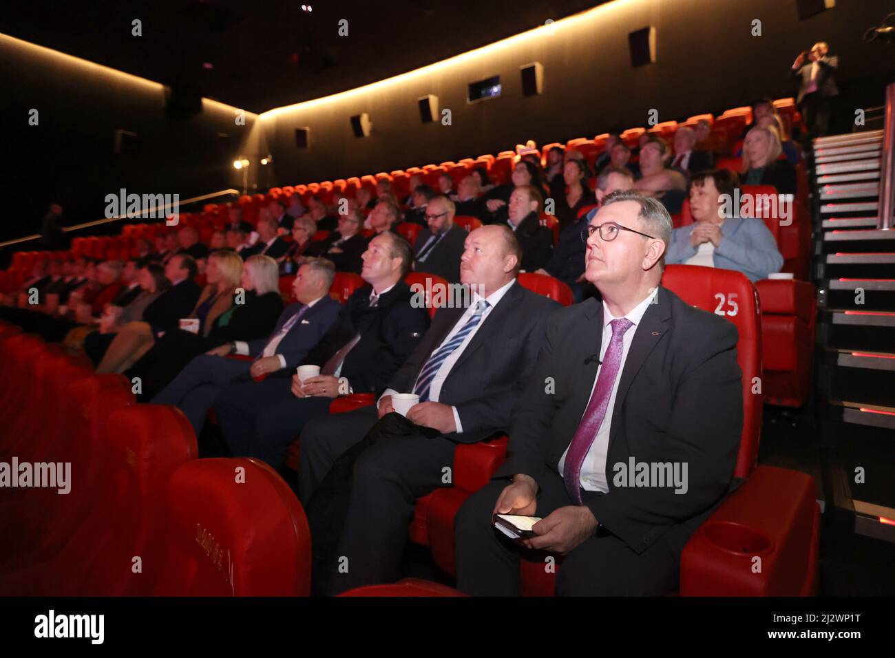 DUP Leader Sir Jeffrey Donaldson speaks during the official launch of ...