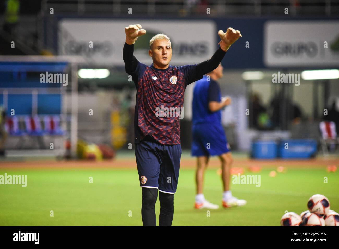 SAN JOSE, Costa Rica: Keylor Navas, costarican goalkeeper, warming up ...