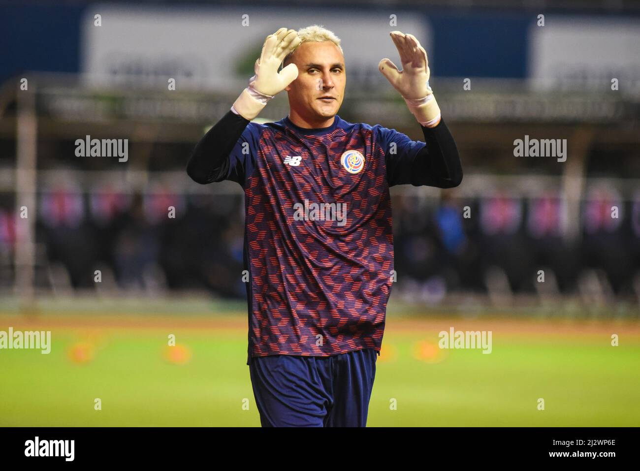 SAN JOSE, Costa Rica: Keylor Navas, costarican goalkeeper, warming up ...