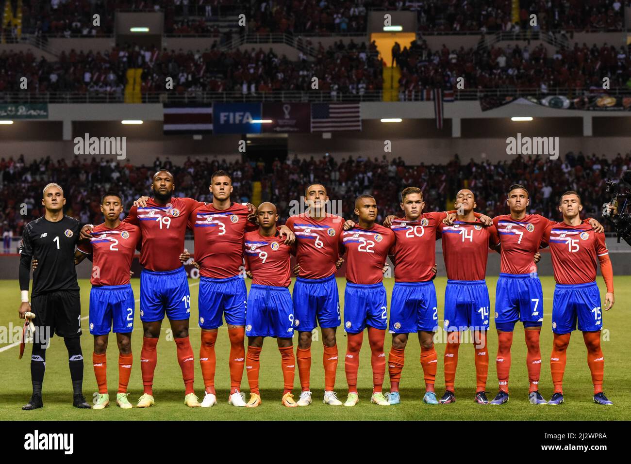 SAN JOSE, Costa Rica: Costa Rica squad previous to the 2-0 Costa Rica ...