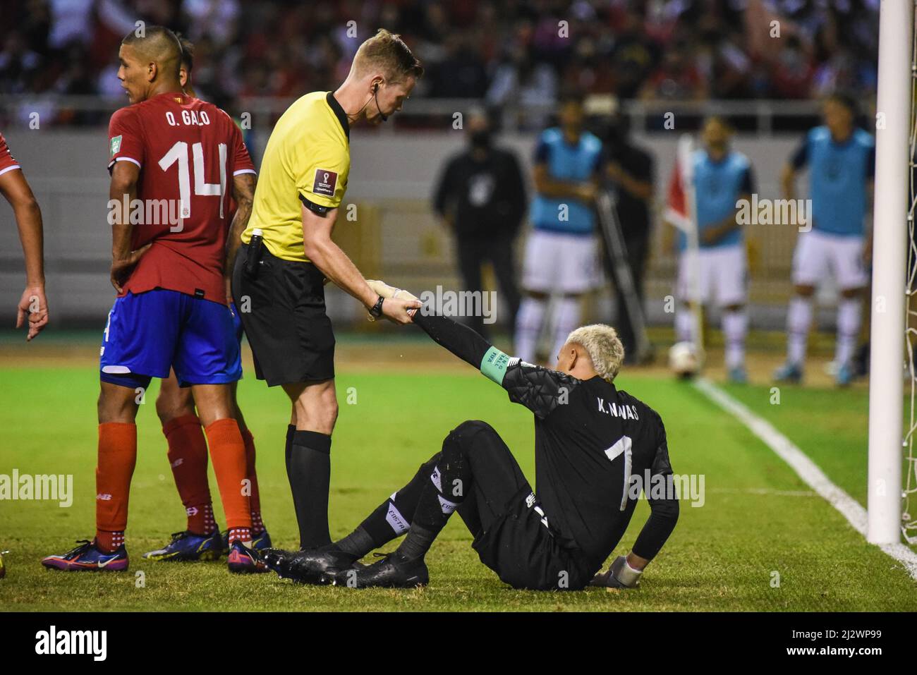 SAN JOSE, Costa Rica: Costarican goalkeeper Keylor Navas celebrates a ...