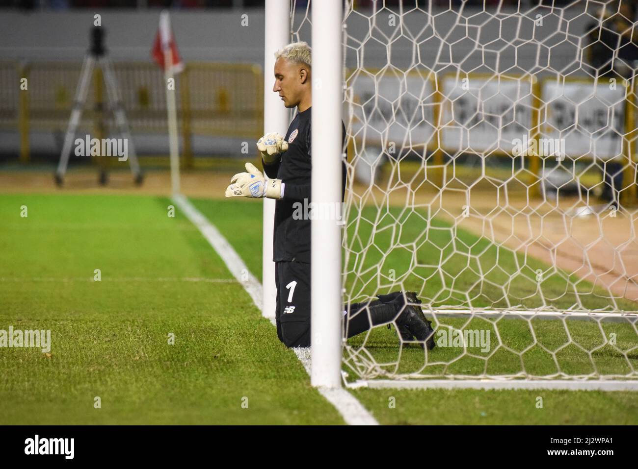 SAN JOSE, Costa Rica: Costarican goalkeeper Keylor Navas in action ...