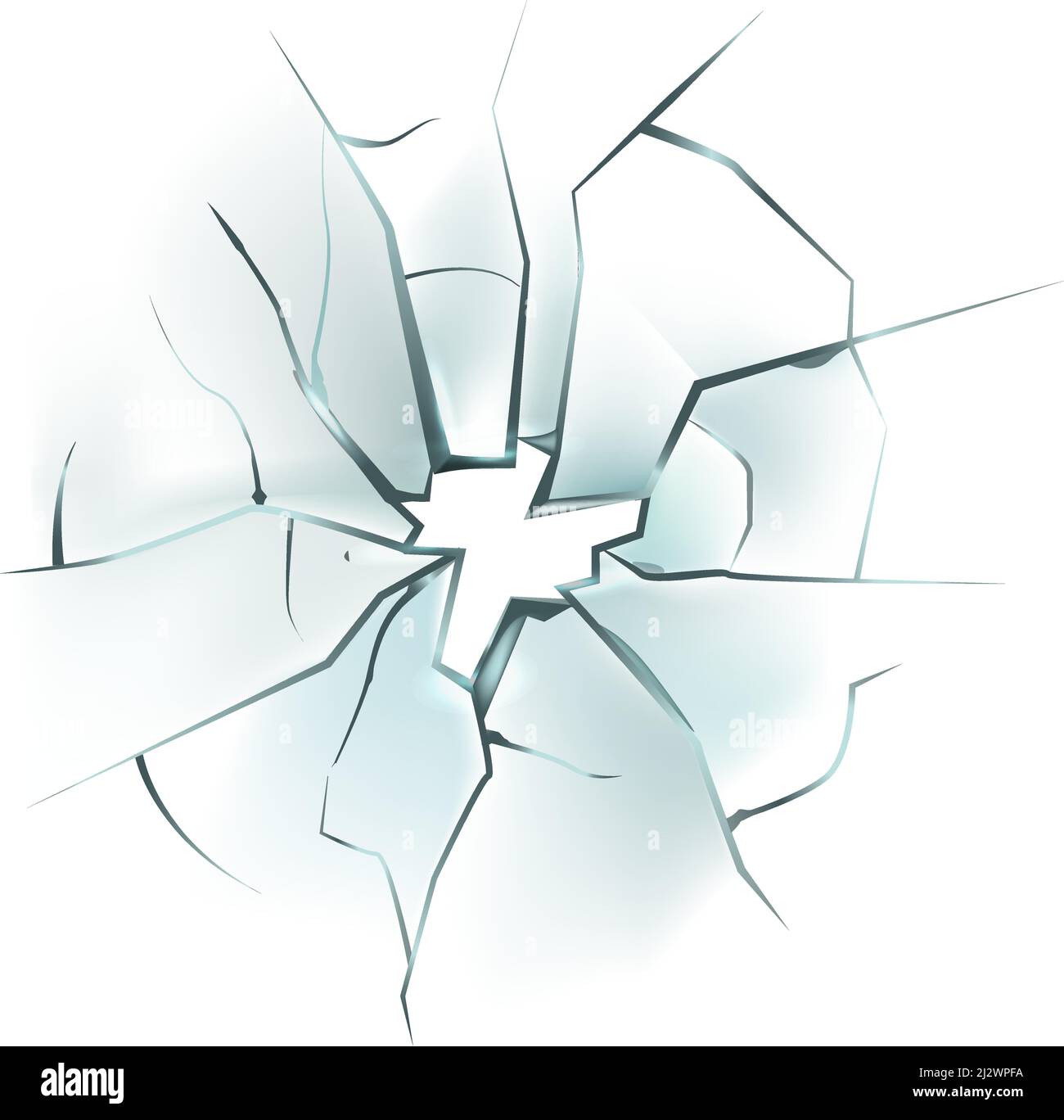 Cracked glass. Realistic broken screen. Crush effect Stock Vector Image ...