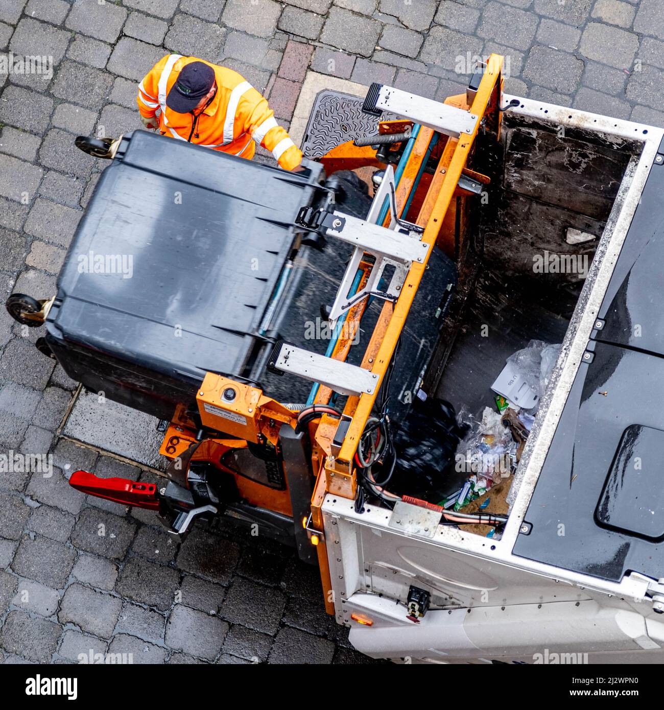 Epsom Surrey London UK, April 04 2022, Refuse Or Garbage Truck ...