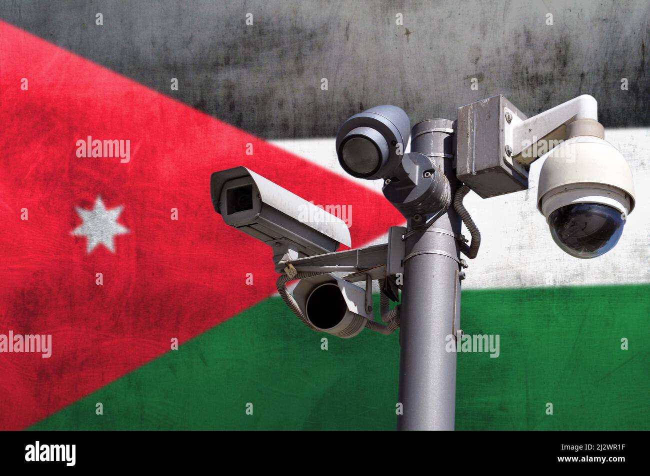 Closed circuit camera Multi-angle CCTV system against the background of ...