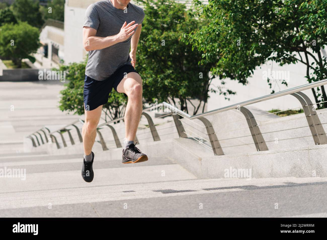 Young athlete man, running stairs hi-res stock photography and images ...