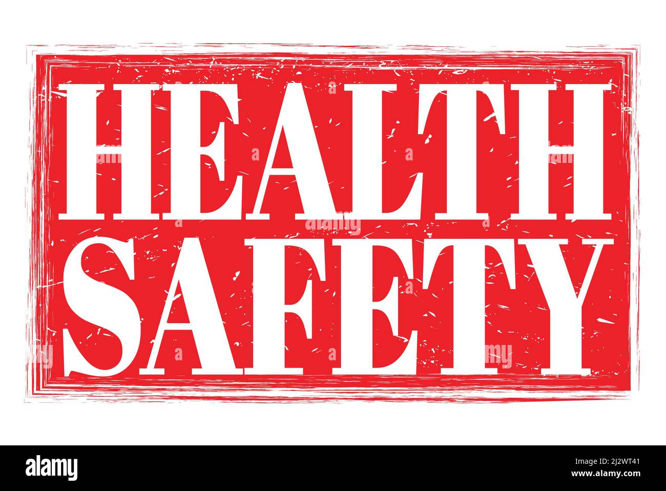 HEALTH SAFETY, words written on red grungy stamp sign Stock Photo - Alamy