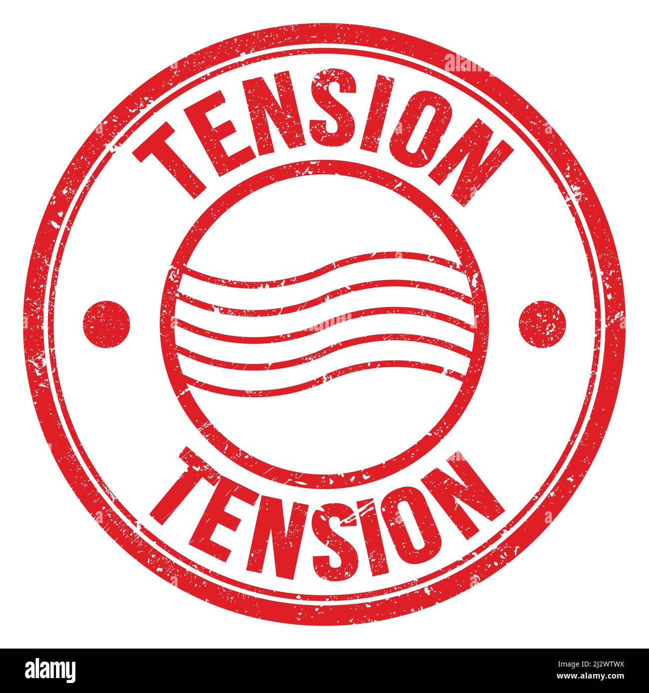 TENSION word written on red round postal stamp sign Stock Photo - Alamy