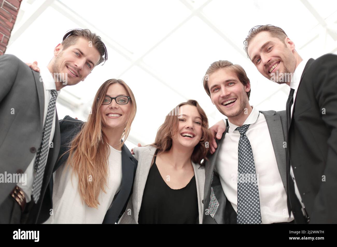 Happy group of office colleagues Stock Photo - Alamy