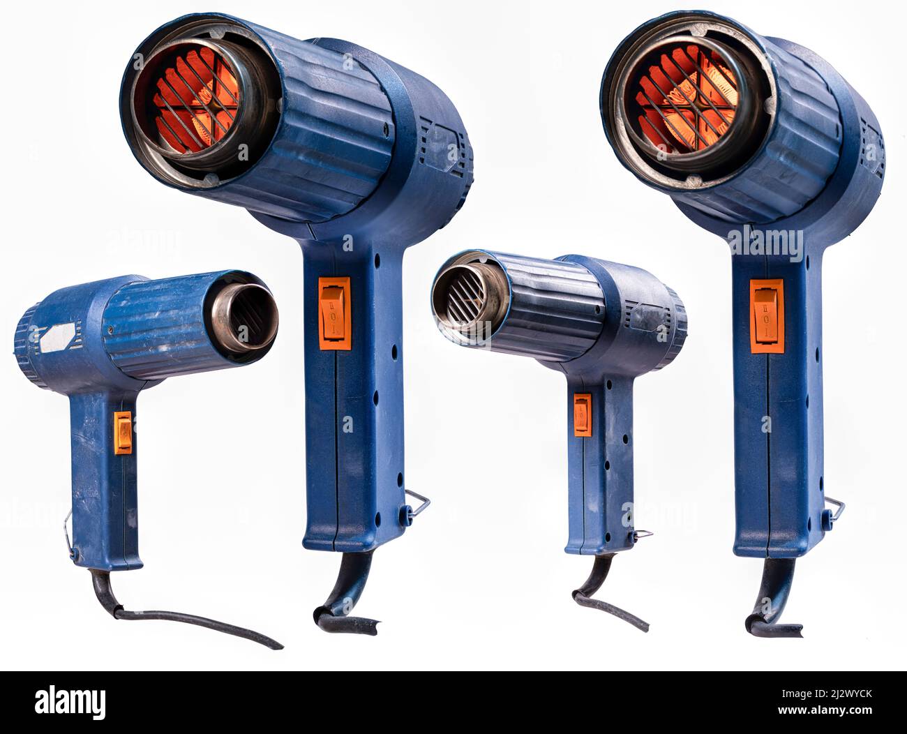 Manual heater used in a mechanical workshop. Isolated background Stock ...