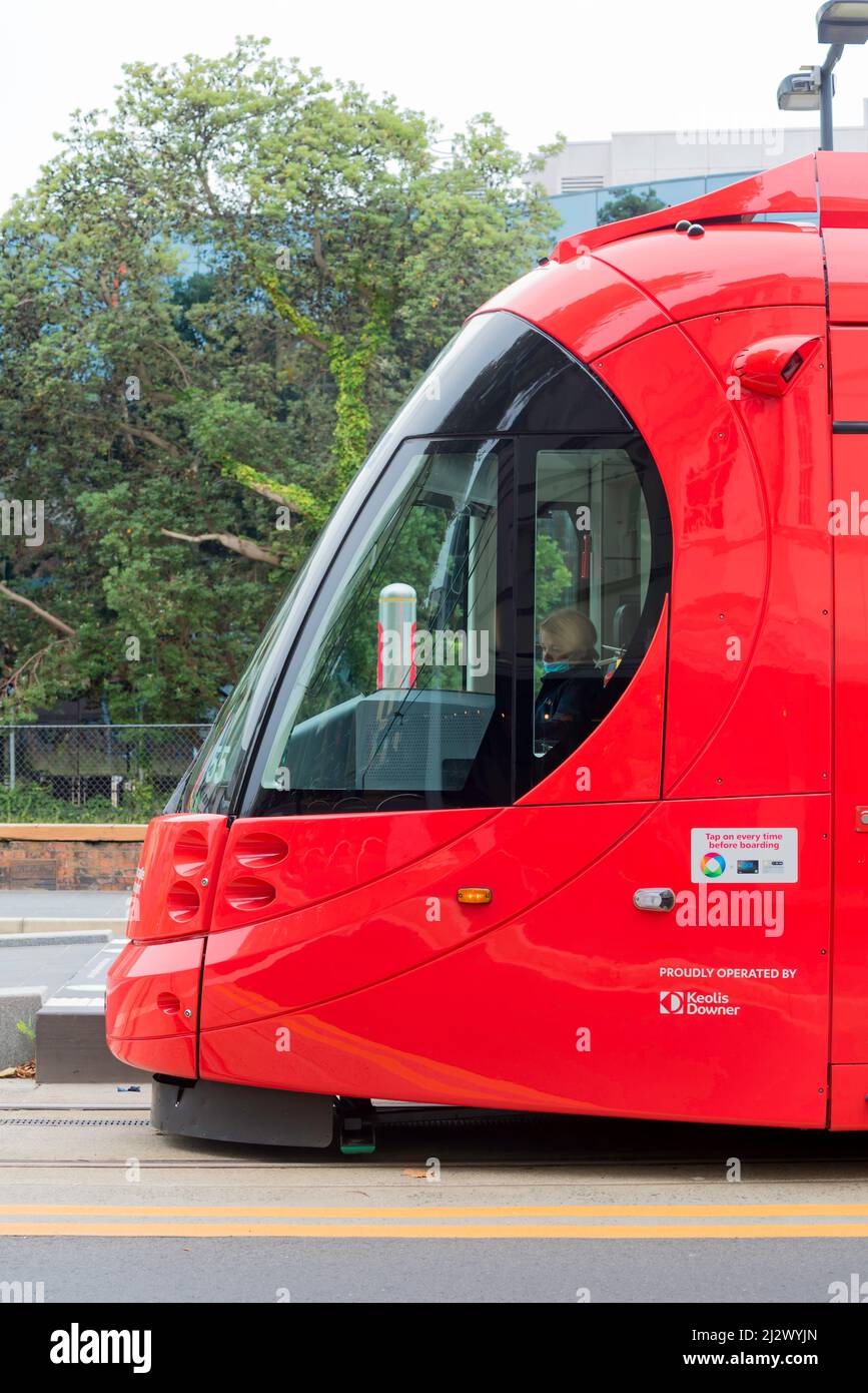 The Newcastle Light Rail line runs along Scott and Hunter Streets ...