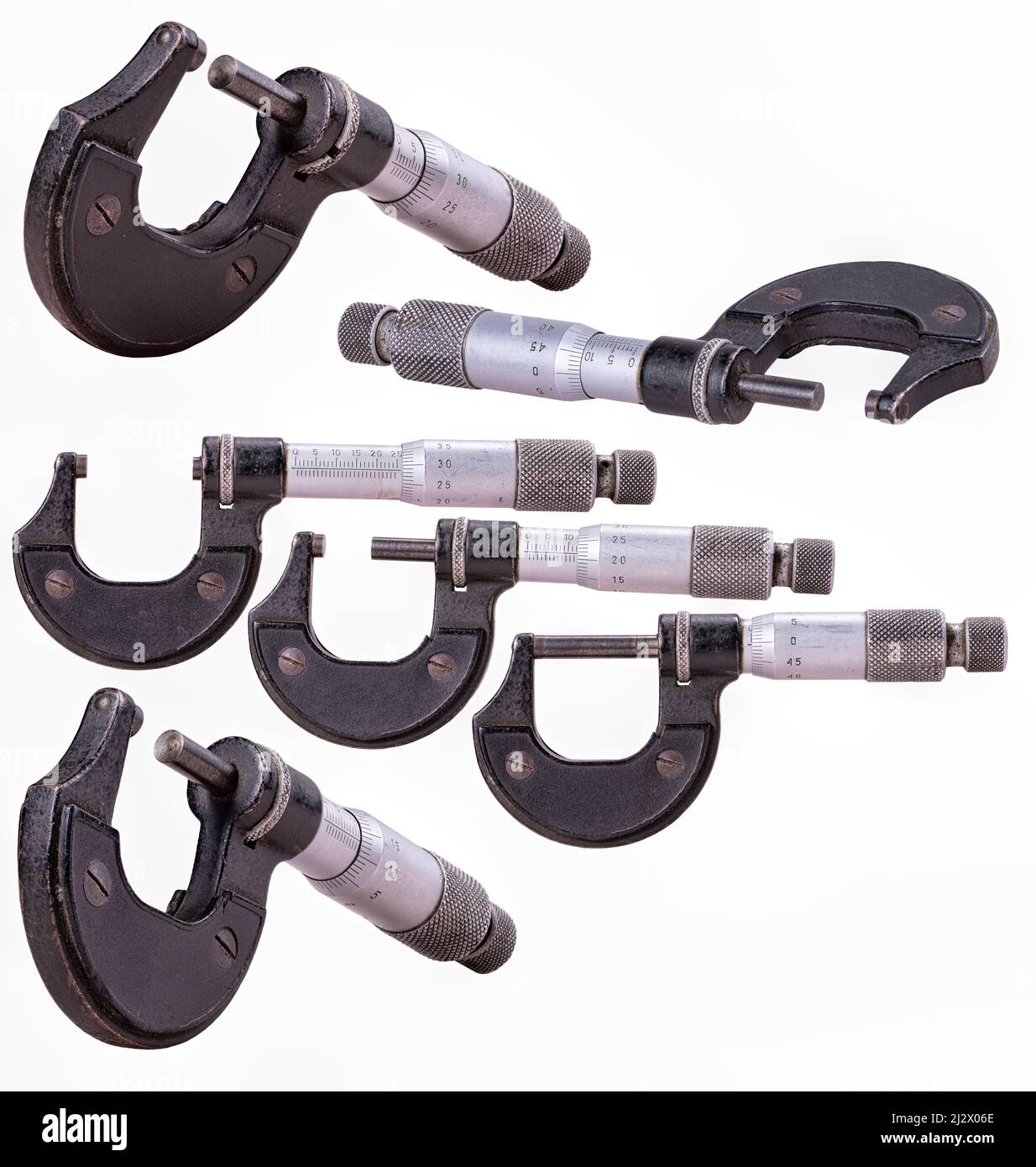 An old micrometer for very accurate measurement of mechanical devices ...