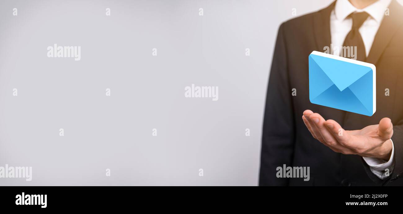 Email marketing and newsletter concept.Contact us by newsletter email ...