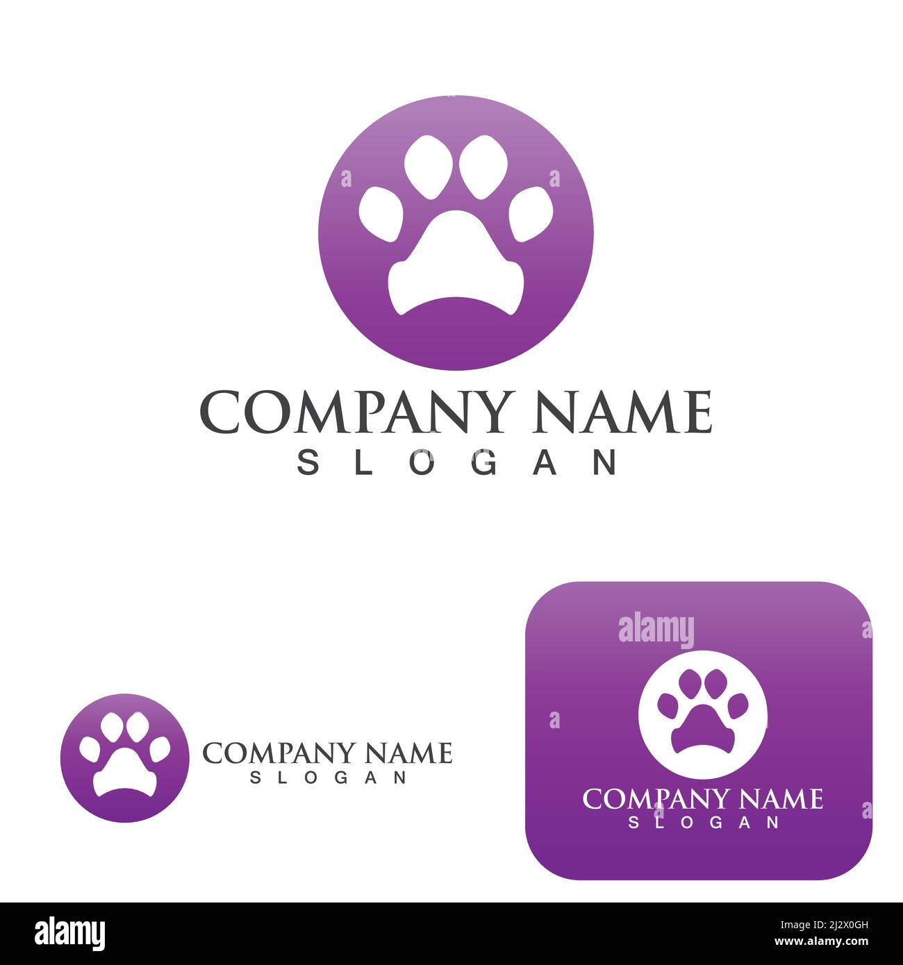 Dog paw Logo and symbol vector Stock Vector Image & Art - Alamy