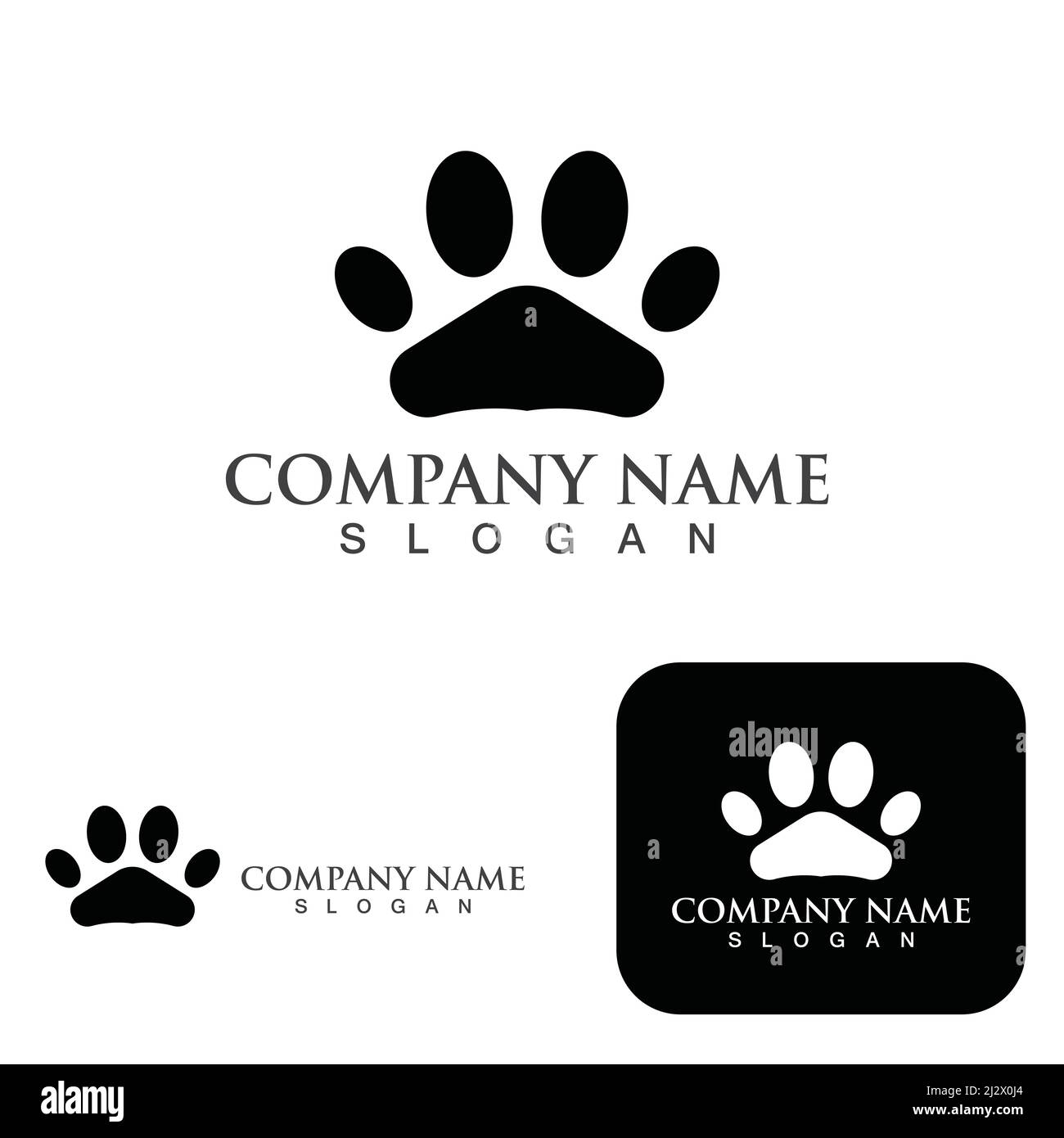 Dog paw Logo and symbol vector Stock Vector Image & Art - Alamy