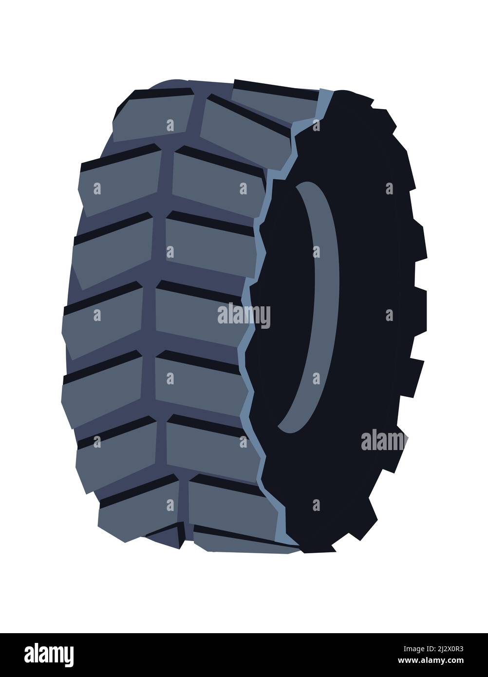Black rubber tire for road transport, cartoon vector illustration ...