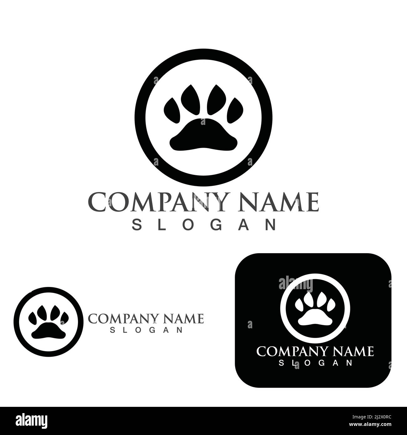 Dog paw Logo and symbol vector Stock Vector Image & Art - Alamy