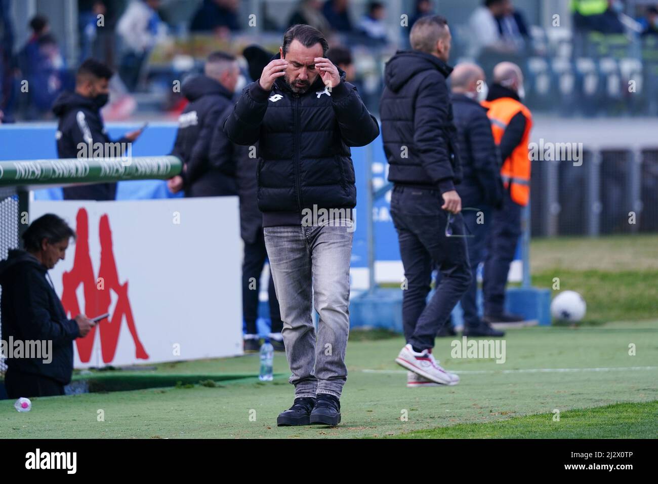 Stadio Mario Rigamonti, Brescia, Italy, April 03, 2022, The head coach ...