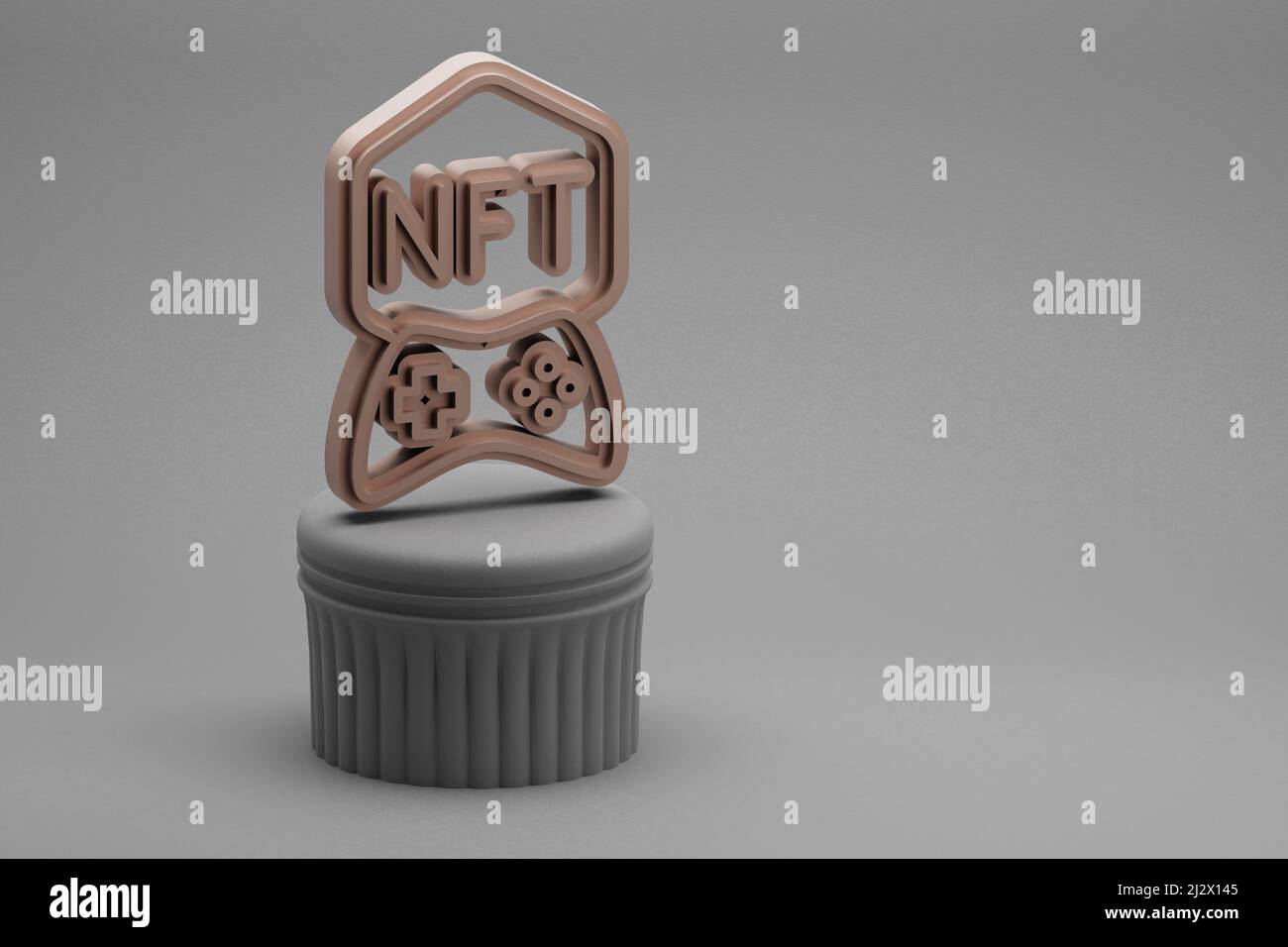 Beautiful abstract illustrations NFT Game symbol icons on a column ...