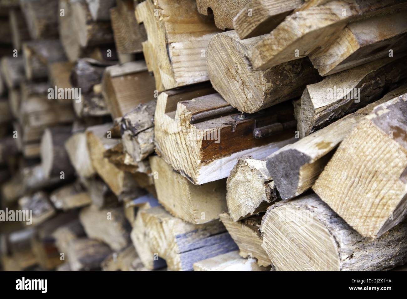 Wood logs for fuel, ecological natural gas, environment Stock Photo - Alamy