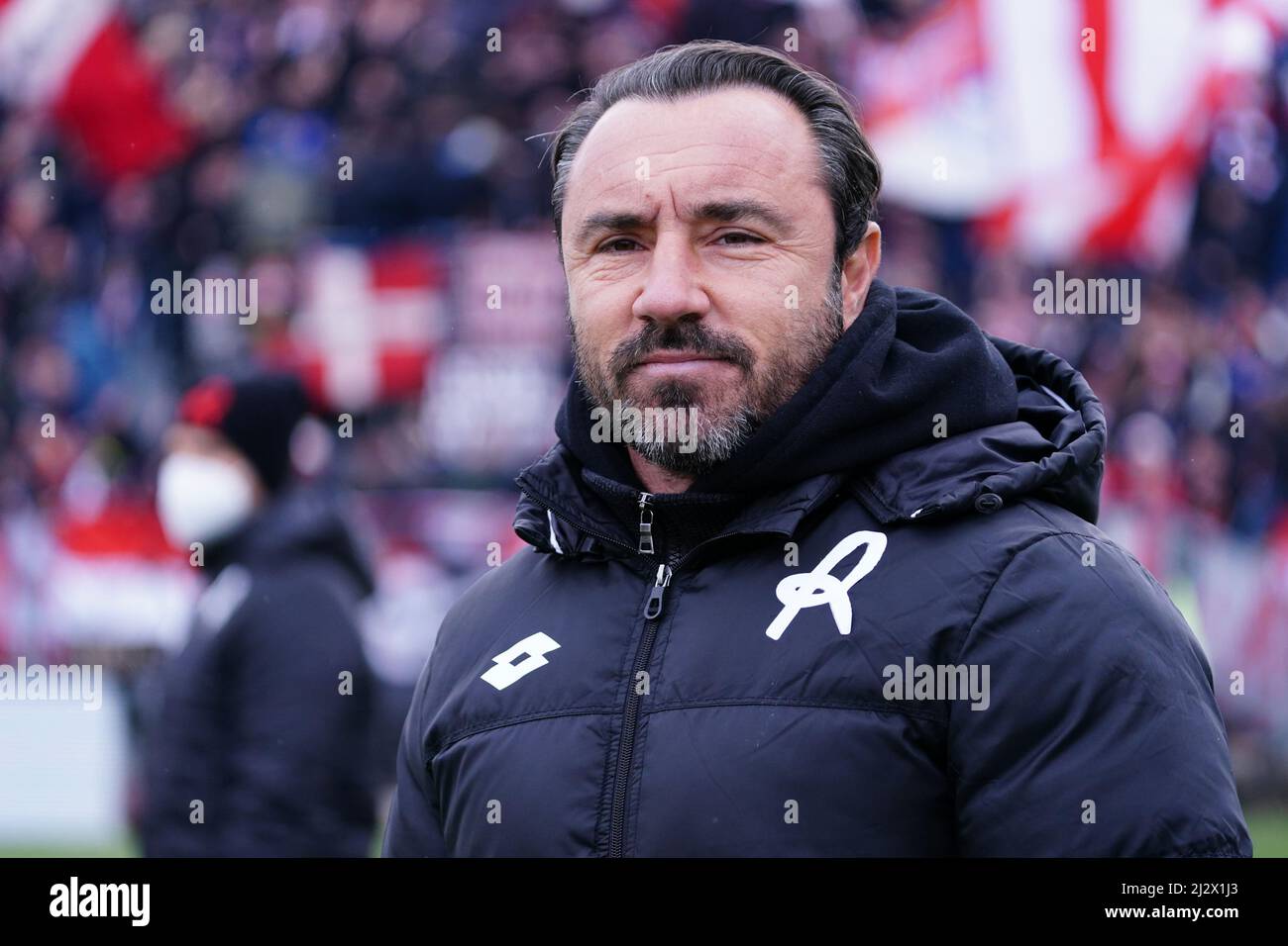 Brescia, Italy. 03rd Apr, 2022. The head coach Cristian Brocchi ...