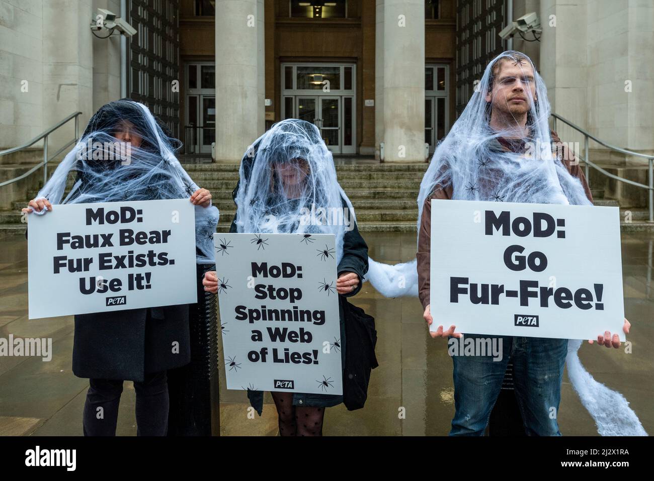 London, UK. 4 April 2022. Members of PETA (People for the Ethical ...