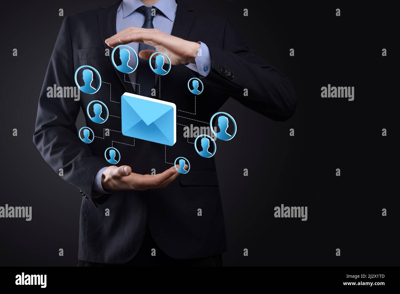 Email and user icon,sign,symbol marketing or newsletter concept ...