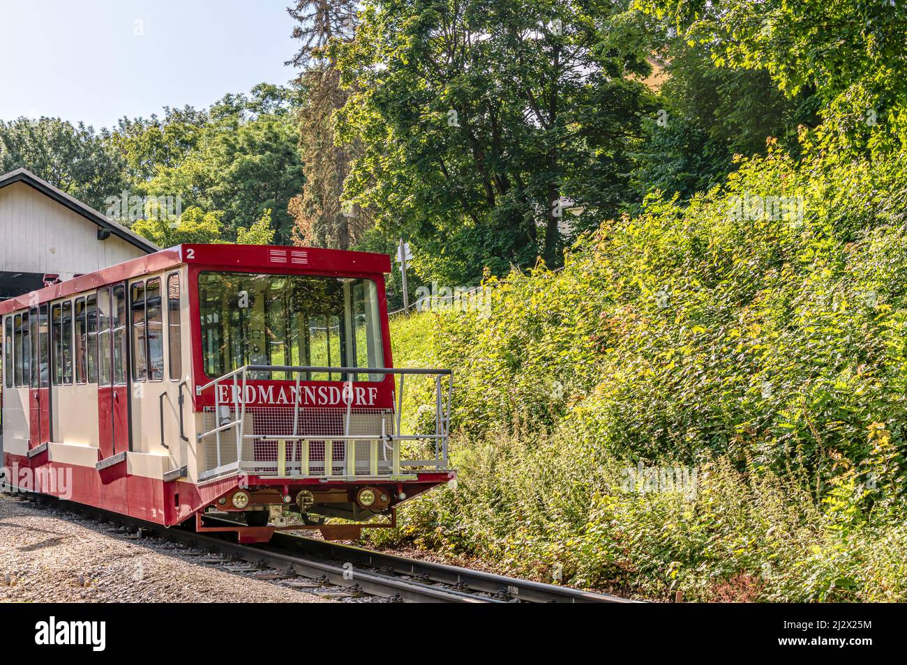 Funicular from Augustusburg Castle to Erdmannsdorf in the Ore Mountains ...