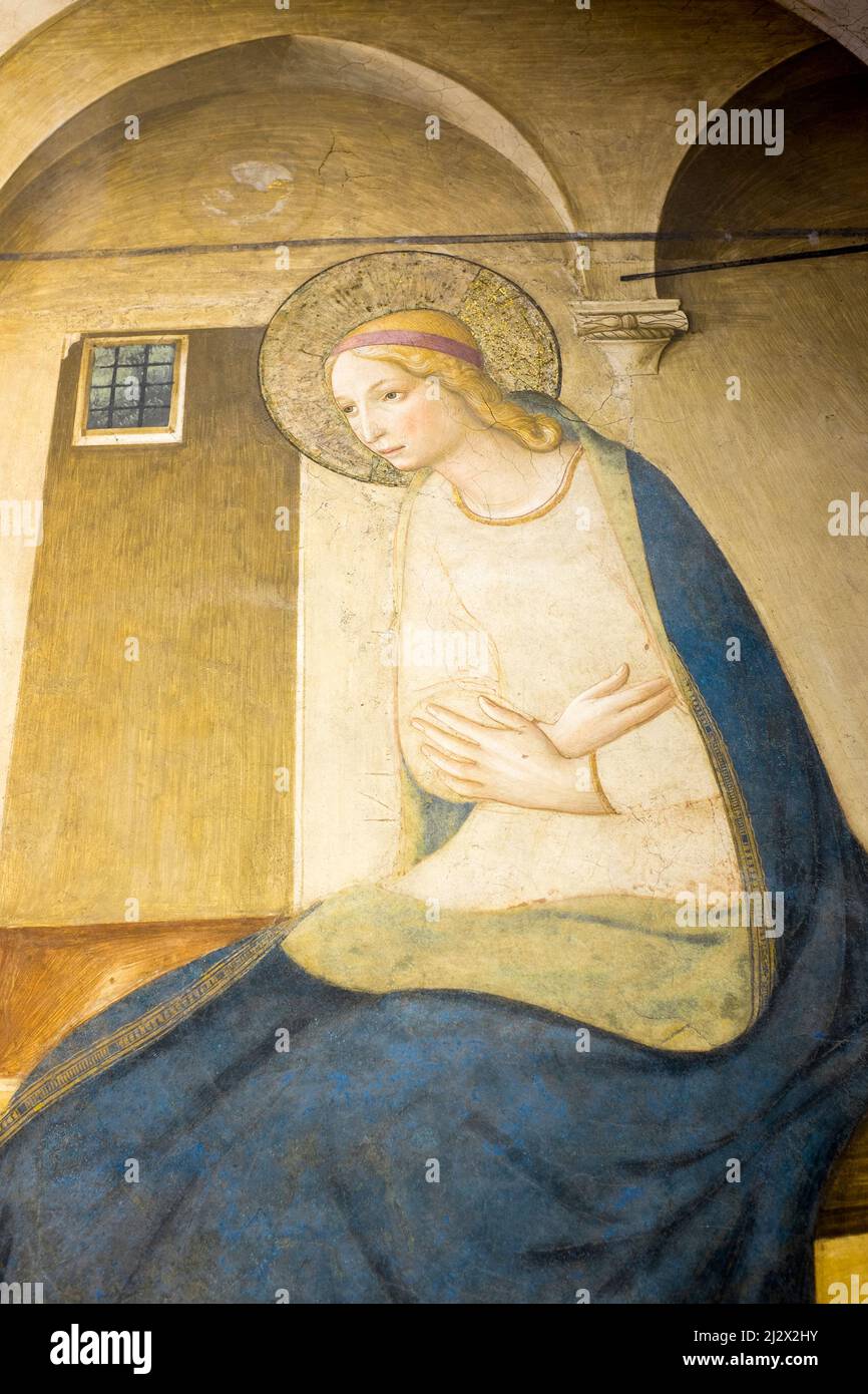 Annunciation by Fra Angelico San Marco Museum Florence Italy Stock Photo - Alamy