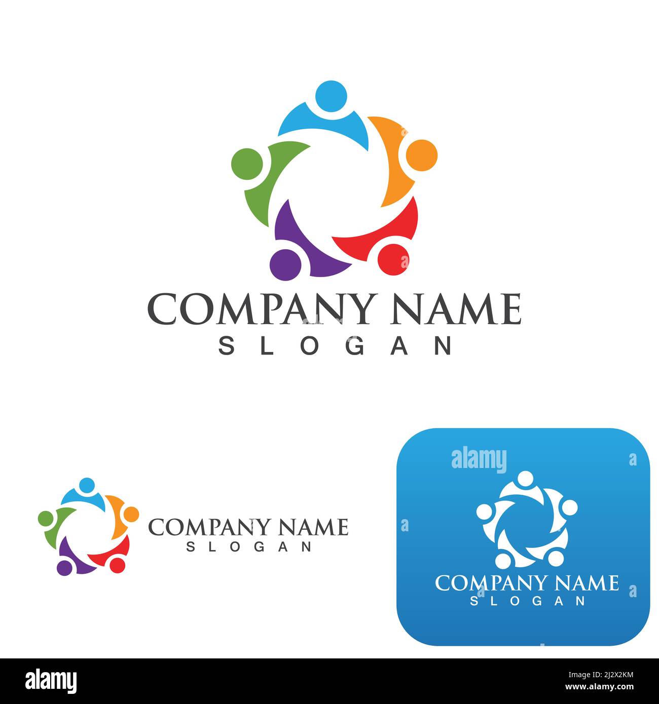 Community group logo, network and social icon vector Stock Vector Image ...