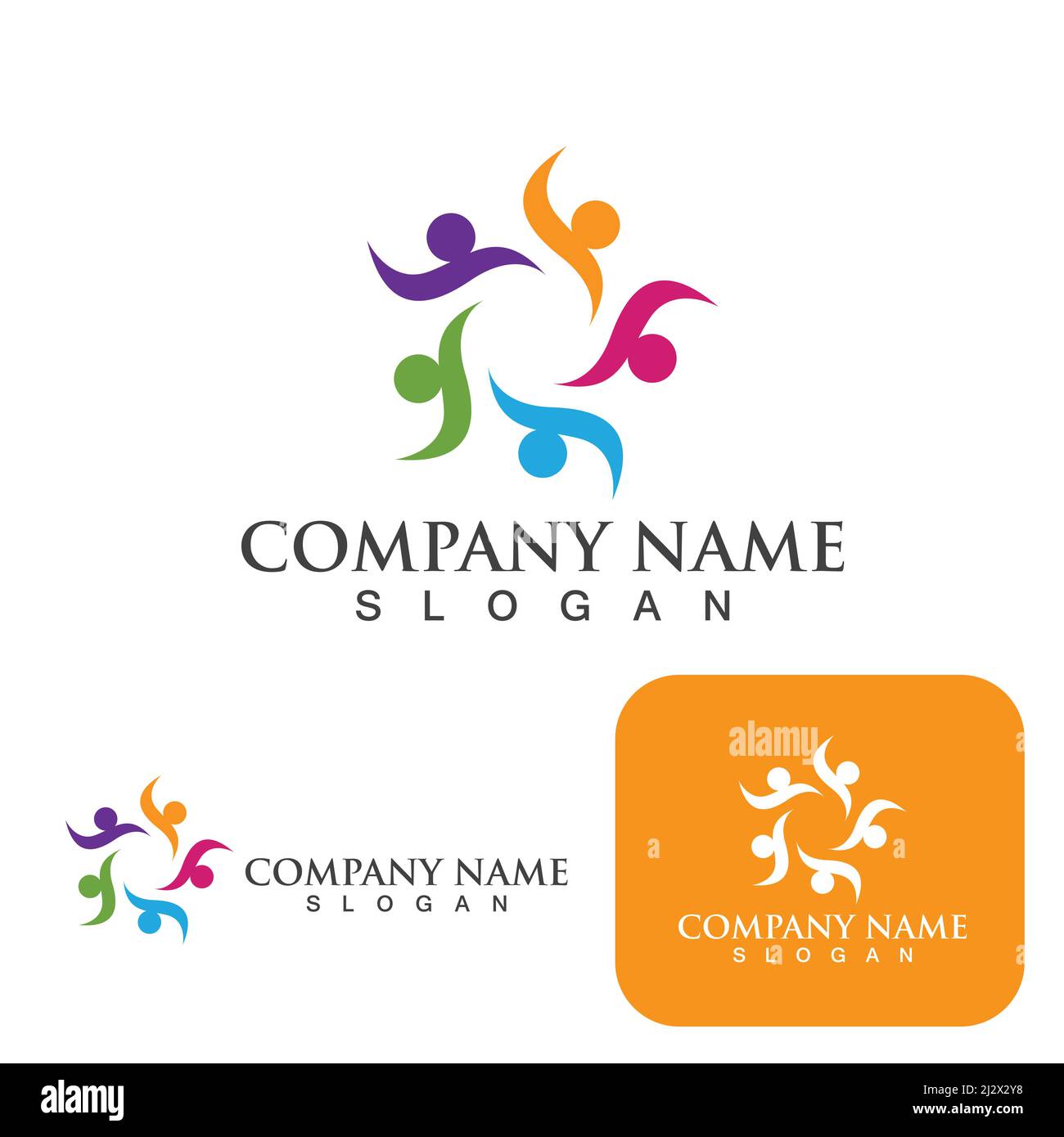Community group logo, network and social icon vector Stock Vector Image ...