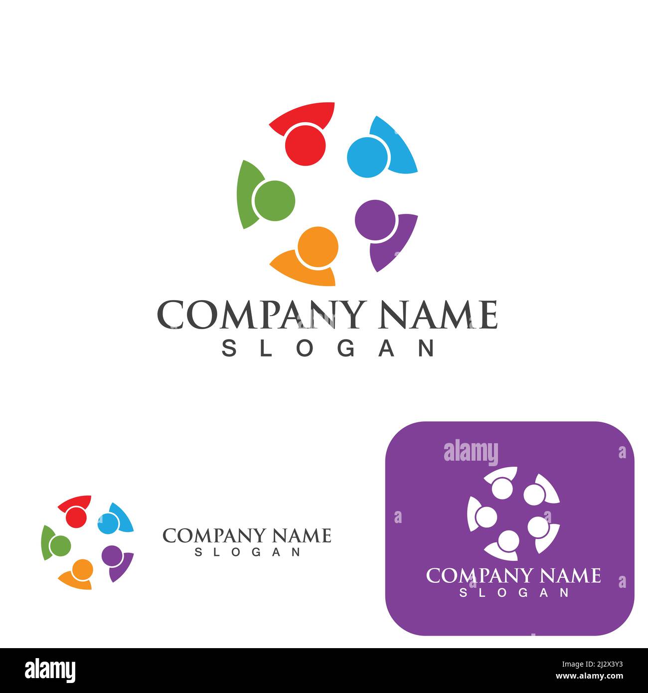 Community group logo, network and social icon vector Stock Vector Image ...