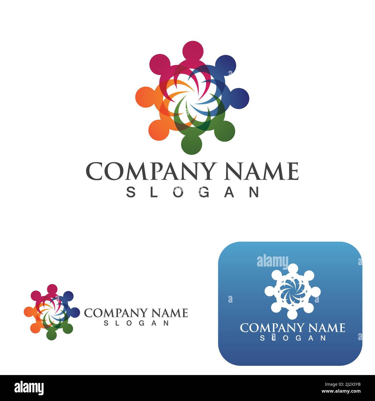 Community group logo, network and social icon vector Stock Vector Image ...