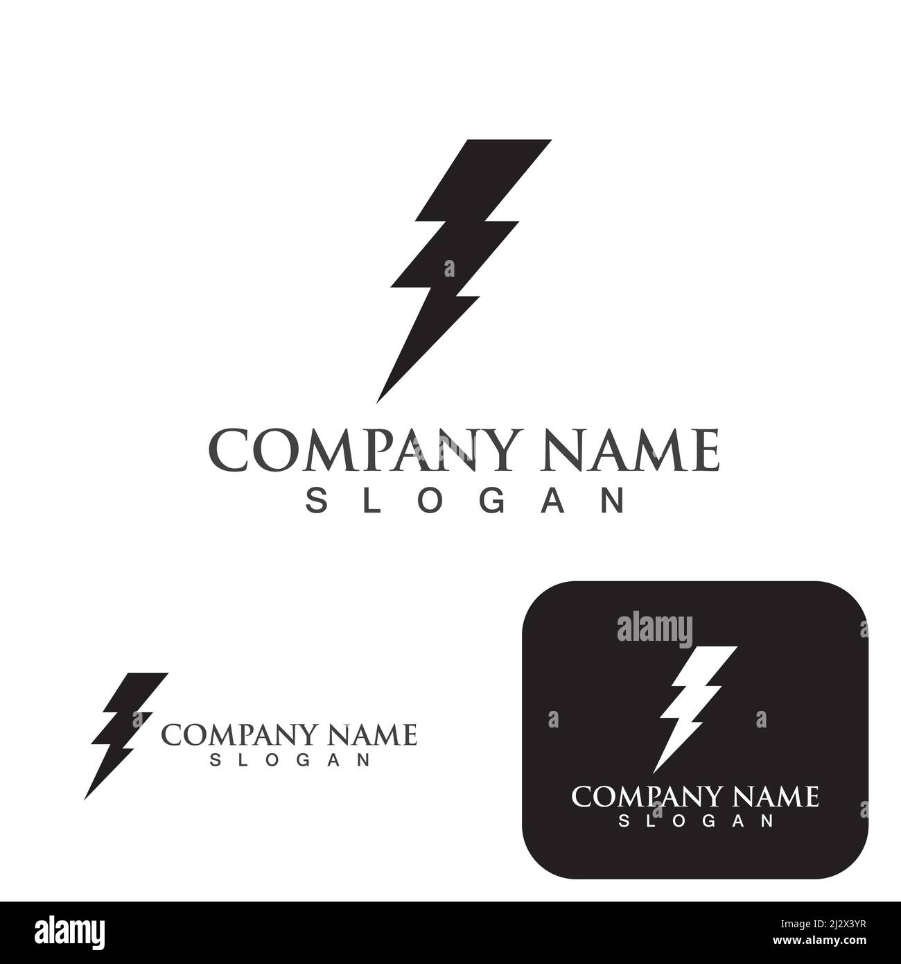 Thunderbolt logo and symbol vector Stock Vector Image & Art - Alamy