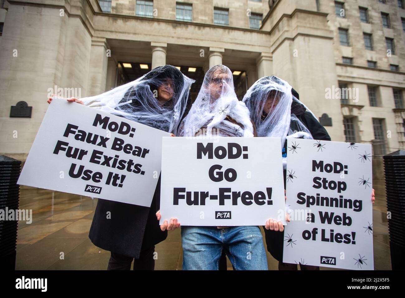 Peta activists with banner hi-res stock photography and images - Alamy