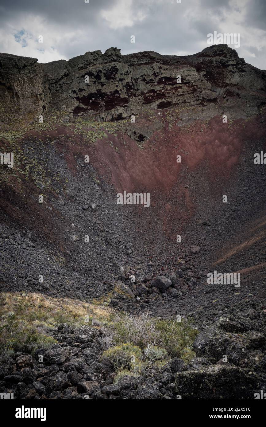 Morada del Diablo volcano crater. Volcano Field Pali Aike National Park ...